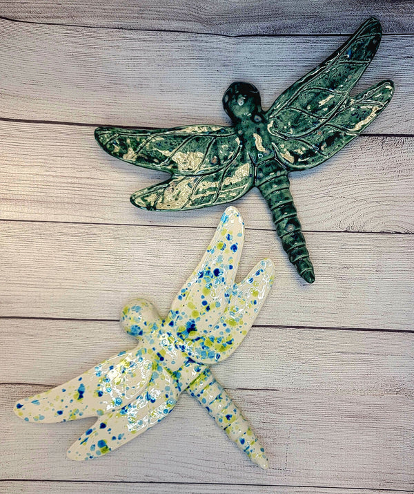 Large Dragonfly Set of 2 - EBF Sage Ceramics